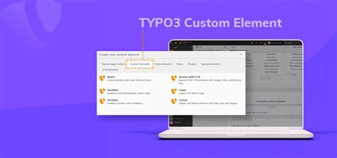 learn typo3 custom elements with core ways