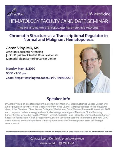 Aaron Viny Md Ms Institute For Stem Cell And Regenerative Medicine