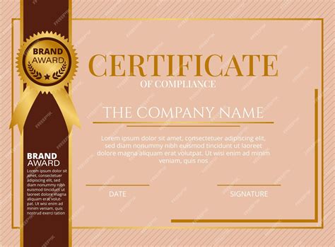 Compliance Certificate Template