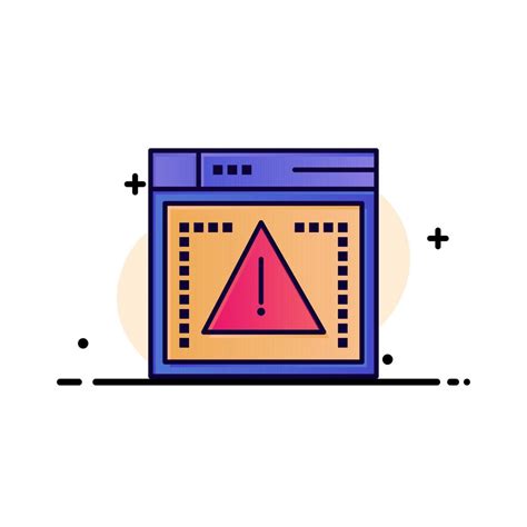 Computing Coding Error Business Flat Line Filled Icon Vector Banner