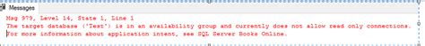 Always On Read Only Routing From Sql Server Management Studio