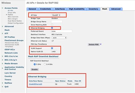 Point To Point Mesh Link Configuration Using AP On AireOS WLC Cisco