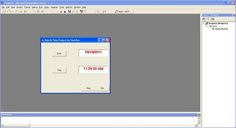 Date And Time Project By Using Text Box
