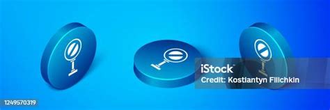 파란색 배경에 격리된 등색 정지 기호 아이콘입니다 교통 규제 경고 중지 기호 파란색 원 버튼입니다 벡터 일러스트레이션 3차원 형태에 대한 스톡 벡터 아트 및 기타 이미지