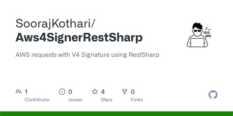 github soorajkothari aws4signerrestsharp aws requests with v4 signature using restsharp
