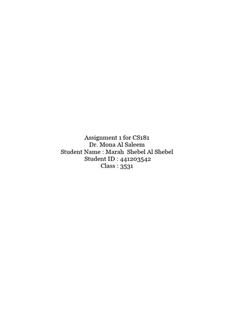 Assignment Cs181 Pdf