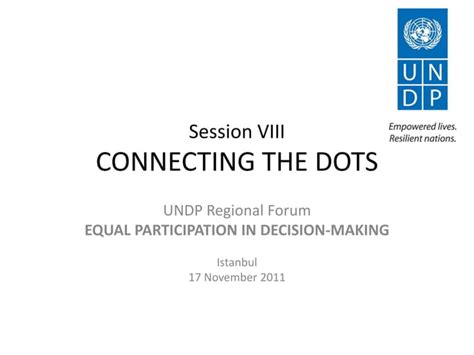Gender Equality Connecting The Dots PPT