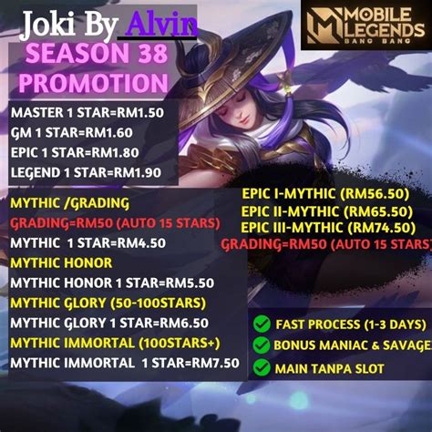 Joki Mobile Legends Mlbb Murah Malaysia Mlbb Boosting Rank Service Ml