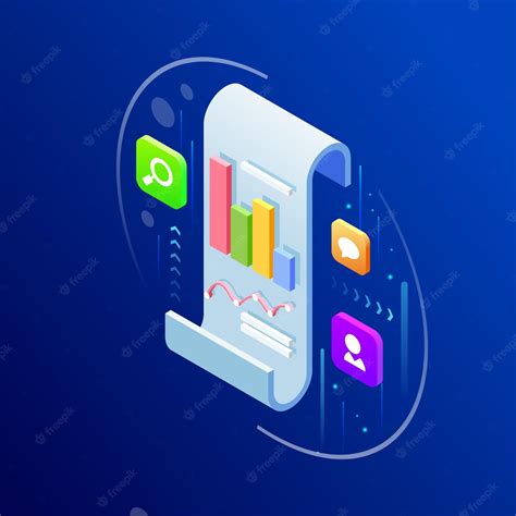 Premium Vector Isometric Business Data Analytics Process Management Concept Vector Illustration
