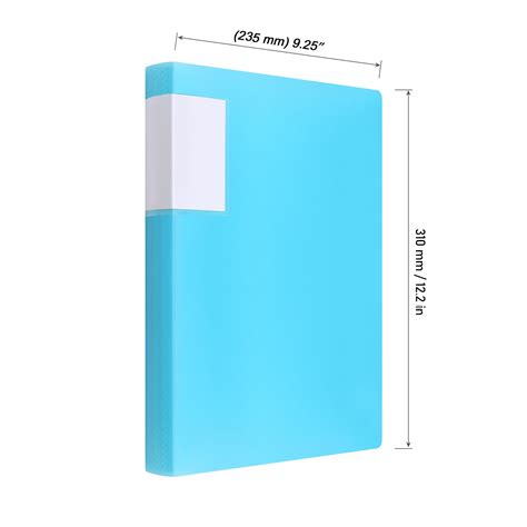 Mouyat 7pcs A4 Display Folder 40 Pockets Display Book Assorted Colors