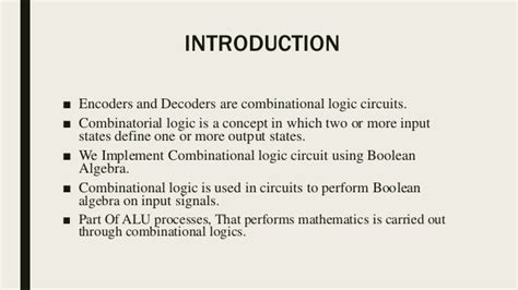 encoders and decoders