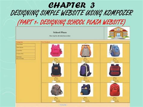 std 12 computer chapter 3 designing simple website using kompozer ppt