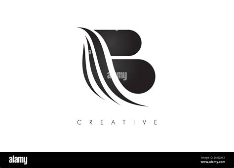 Elegant B Letter Logo With Creative Swoosh And Minimalistic Modern Look Vector Illustration