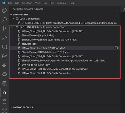 Sap Hana Database Explorer Vscode Extension Gettin Sap Community