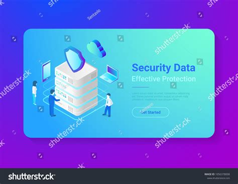 Security Data Protection Isometric Flat Vector Stock Vector Royalty Free 1056378008 Shutterstock