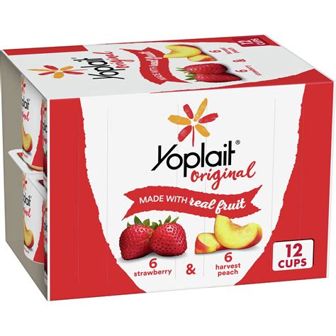 Yoplait Original Low Fat Yogurt Pack 12 Ct 6 Oz Fruit Yogurt Cups