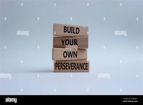 Perseverance Symbol Wooden Blocks With Words Build Your Own