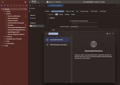 Xcode11 How To Register Associated Domains With Xcode 11 Stack Overflow