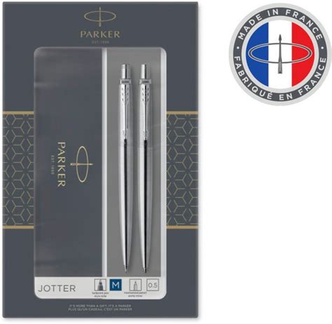 Набор Parker Jotter Core Stainless Steel CT, ручка шариковая/карандаш ...