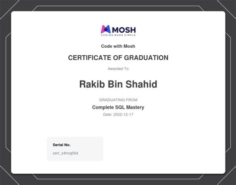 Did The Complete Sql Mastery Course By Code With Mosh Last Year Mosh