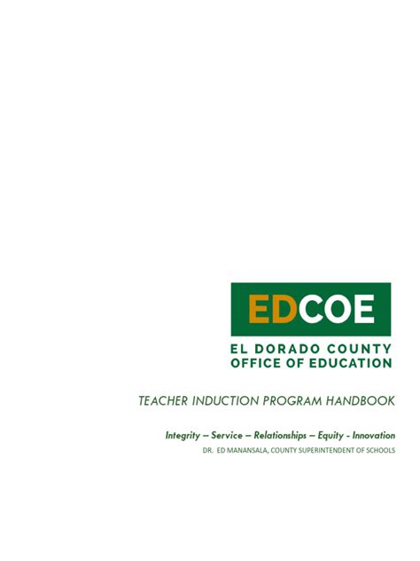 Edcoe Teacher Induction Handbook 2023 2024 V508 Pdf Learning