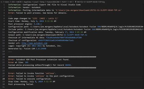 Solved Export Cnc File To Vs Code Error Autodesk Hsm Post Processor