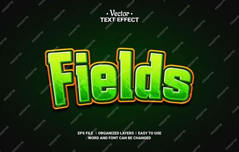 Premium Vector Fields Editable Vector Text Effect