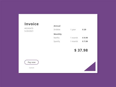 Invoice UI By Darius On Dribbble