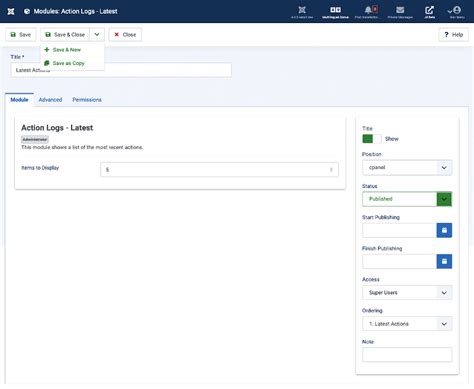 Help4xadmin Modules Action Logs Latest Joomla Documentation
