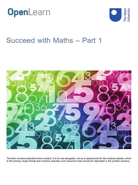 succeed with maths part 1 printable pdf percentage multiplication