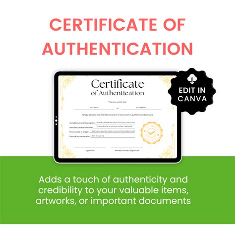 Certificate Of Authentication Hobbyscool