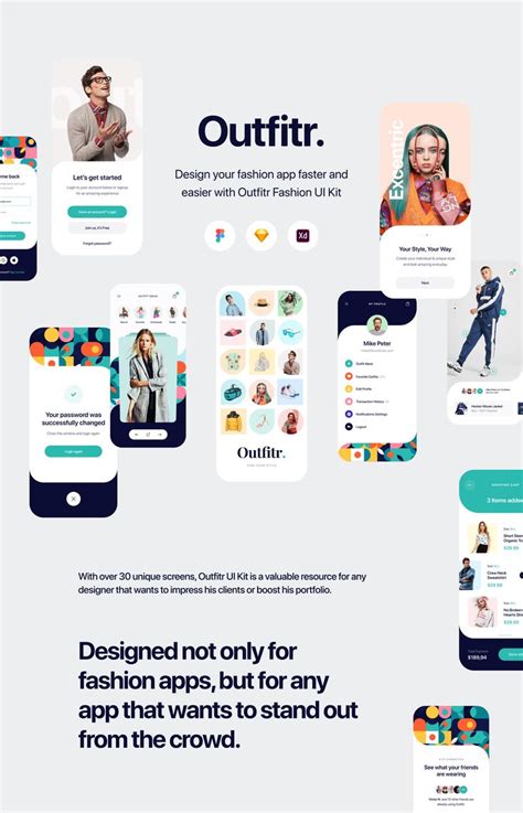Outfitr Fashion Ui Kit — Ui Kits On Ui8 App Design Layout Ui Kit