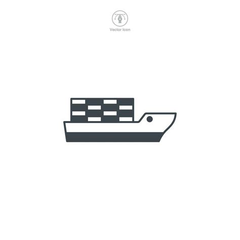 Ship Icon Symbol Vector Illustration Isolated On White Background