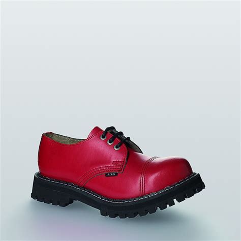Bocanci Steel Boots Full Red 3 Inele Black Wolf Shop