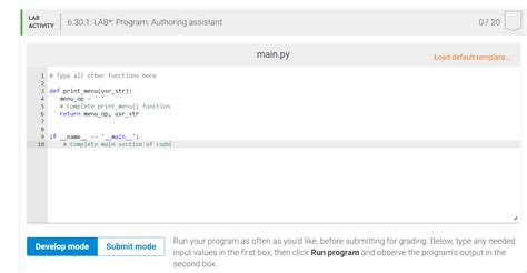 solved 6 30 lab program authoring assistant 1 prompt
