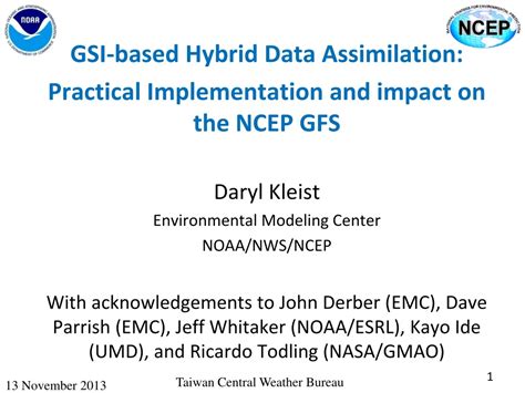PPT GSI Based Hybrid Data Assimilation Practical Implementation And