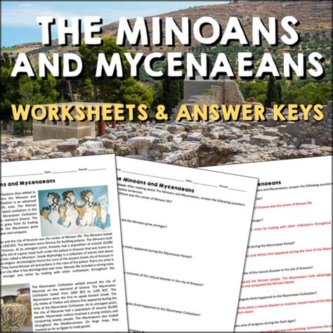 Minoans And Mycenaeans Ancient Greece Reading Activity Greek Civilization Lesson