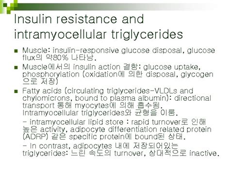67 Triglyceride In Muscle Insulin Resistance And Intramyocellular