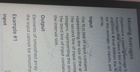 Moving Averages Implement A Moying Average Ft Studyx