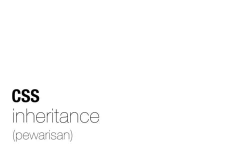 Css Dasar 9 Inheritance Pdf