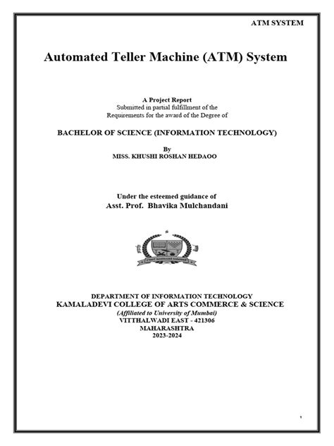 Atm System 1 Pdf Automated Teller Machine Personal Identification Number