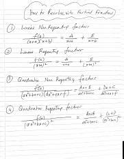 Partial Fractions Note Pdf Course Hero