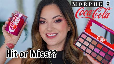 Coca Cola X Morphe Cherry Coke Palette Finger Swatches On Bare Fair
