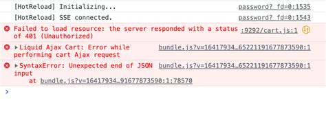 Bug 401 Unauthorized When Attempting To Access Cartjs With Dev