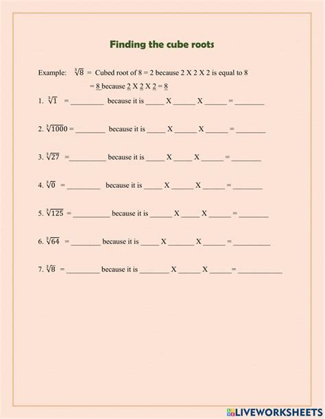 How To Find Cube Roots Mathcation Worksheets Library