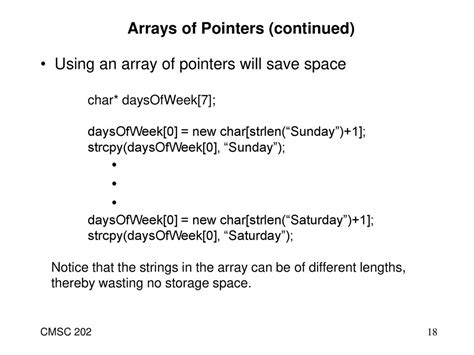 Arrays And Pointers Reference Chapter 411 Cmsc Ppt Download