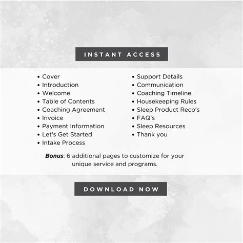 Client Welcome Packet Template Sleep Consultant Welcome Packet New