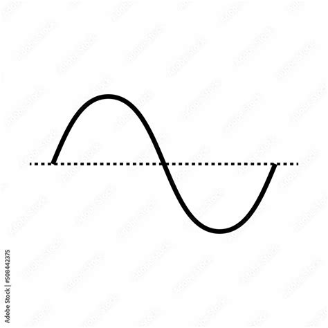 Sine Wave And Sinusoidal Waveform Vector Illustration On White Background Stock Vector Adobe