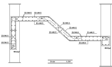 دانلود دیتیل اجرای راه پله بتنی در فرمت فایل اتوکد