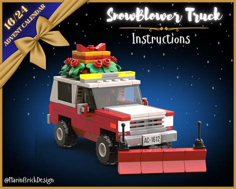 Lego Moc Lego Christmas Snowblower Snow Plow Truck Moc Winter Village Moc By Marinbrickdesign